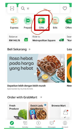 How to redeem Grab Gift voucher?