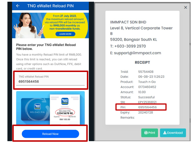 How to redeem TNG Pin?