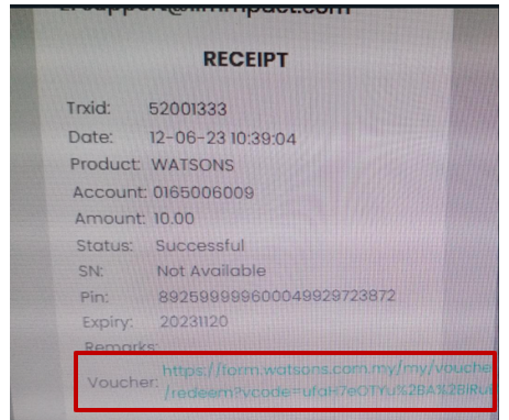 How to redeem Watson voucher?